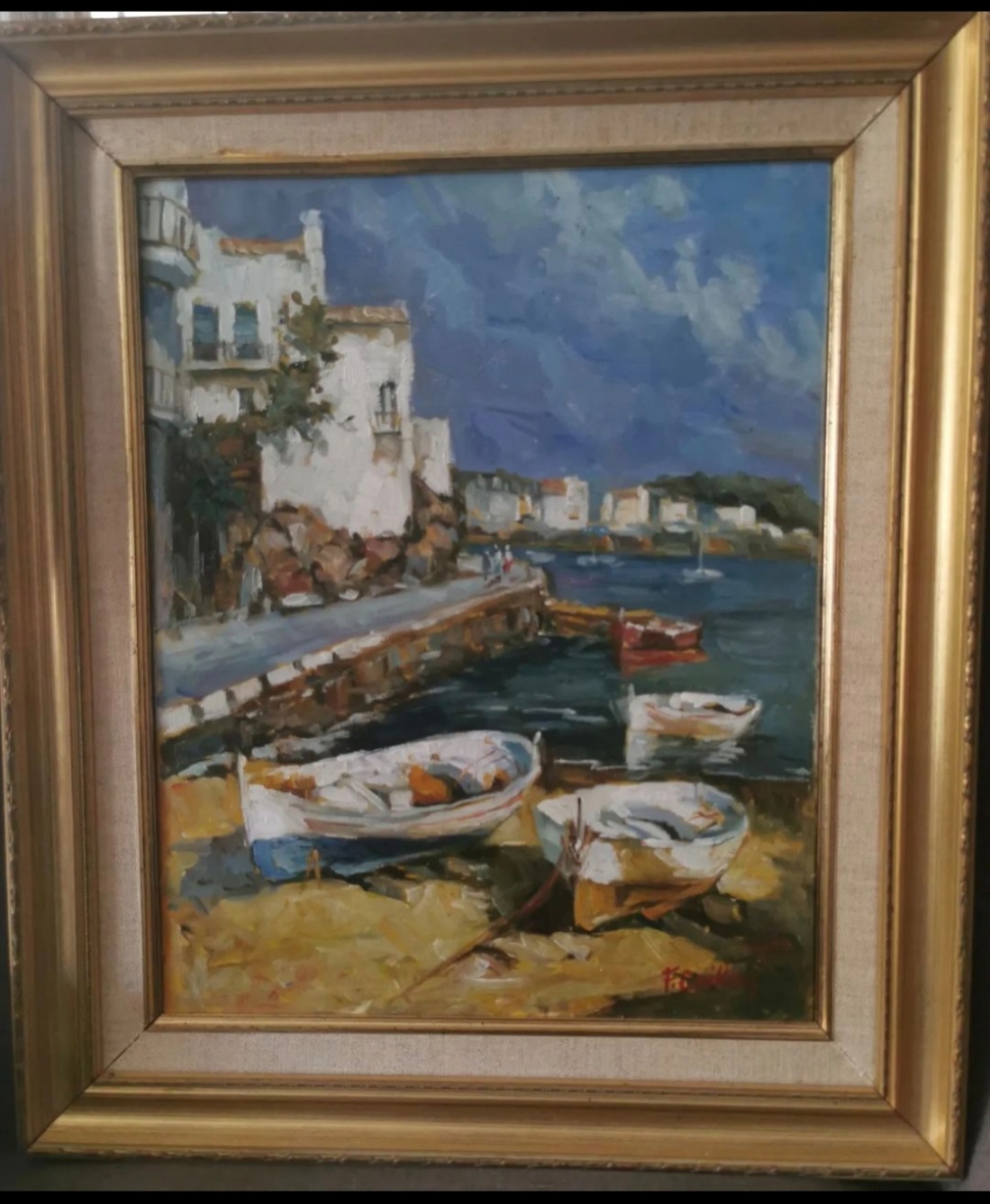 Huile sur Toile Signée Francois Guillon - L'écrin Antiquaire